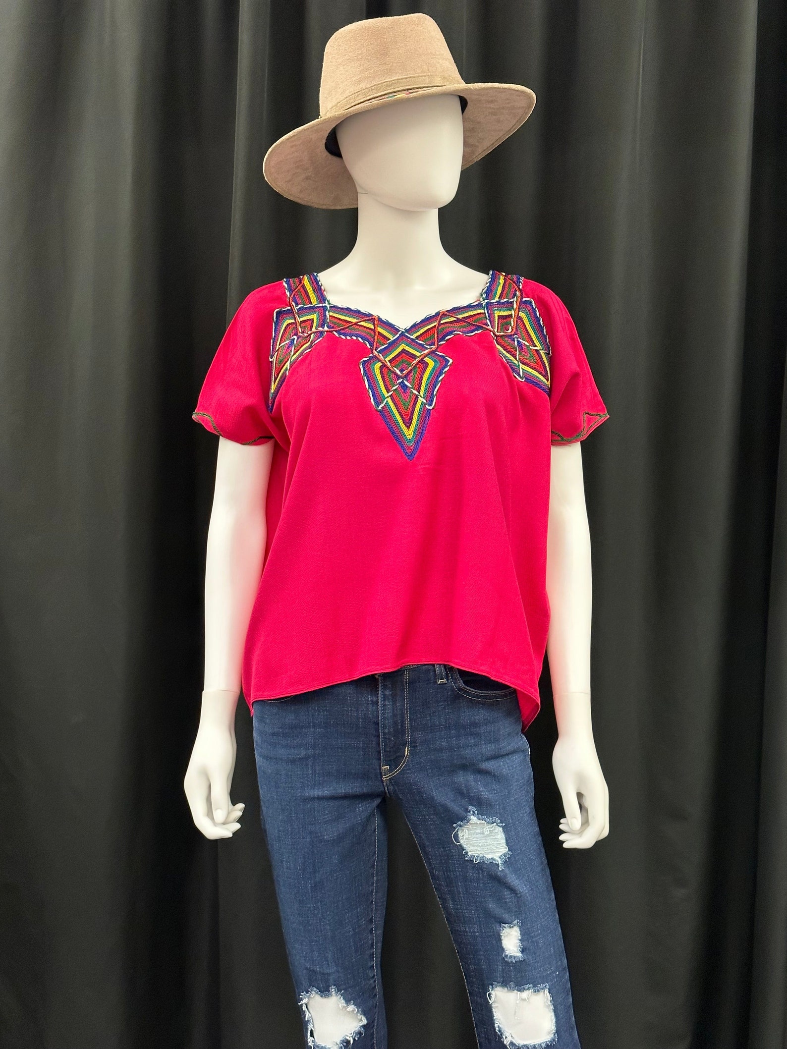Women's Guatemalan Embroidered Huipil Blouse - Etsy