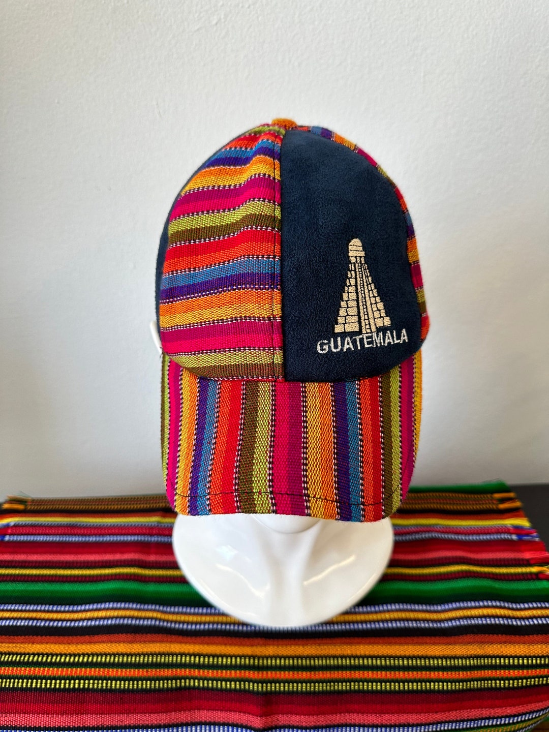 Guatemalan Embroidered Tikal Ruins Adjustable Hat - Etsy
