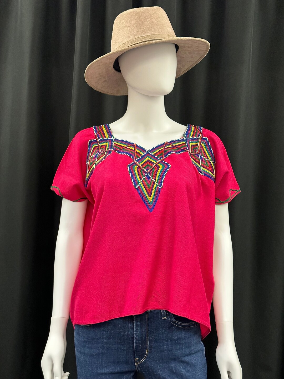 Women's Guatemalan Embroidered Huipil Blouse - Etsy