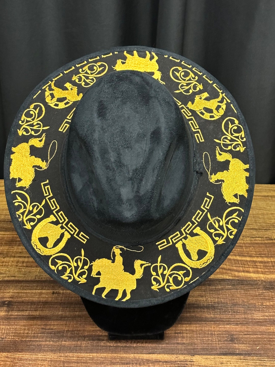 Women's Suede Western Hat With Embroidery - Etsy