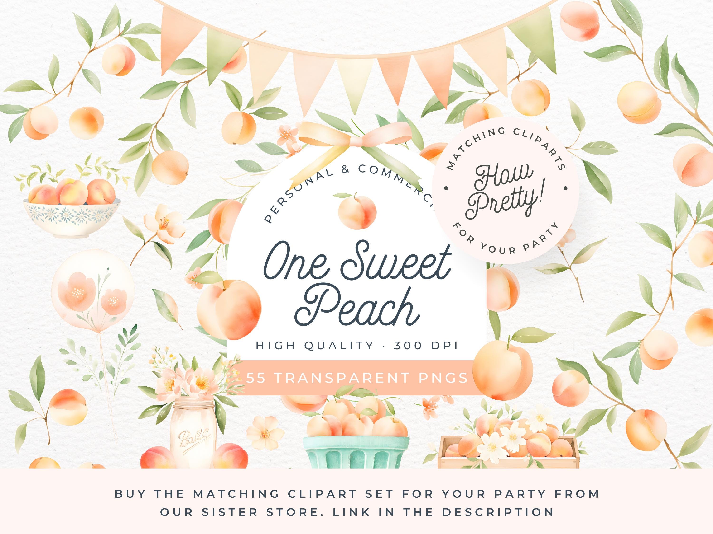 EDITABLE One Sweet Peach First Birthday Invitation Template, Sweet as A ...