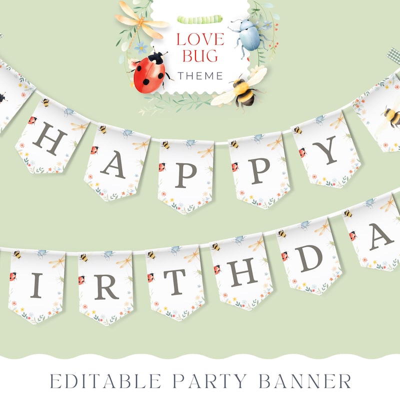 Ladybug Banner - Etsy