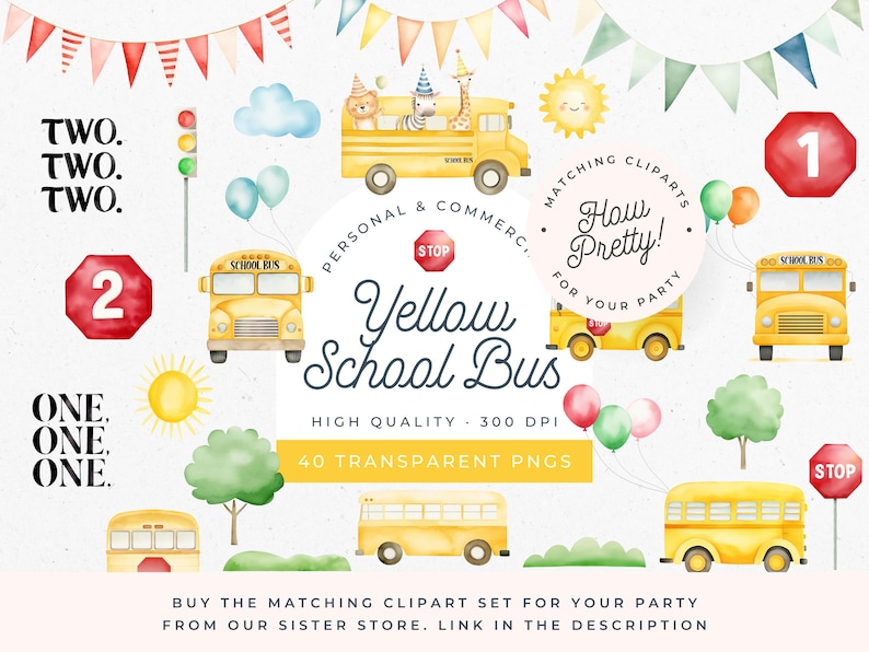 PRINTABLE School Bus Cupcake Toppers, Wheels on the Bus Birthday Theme ...