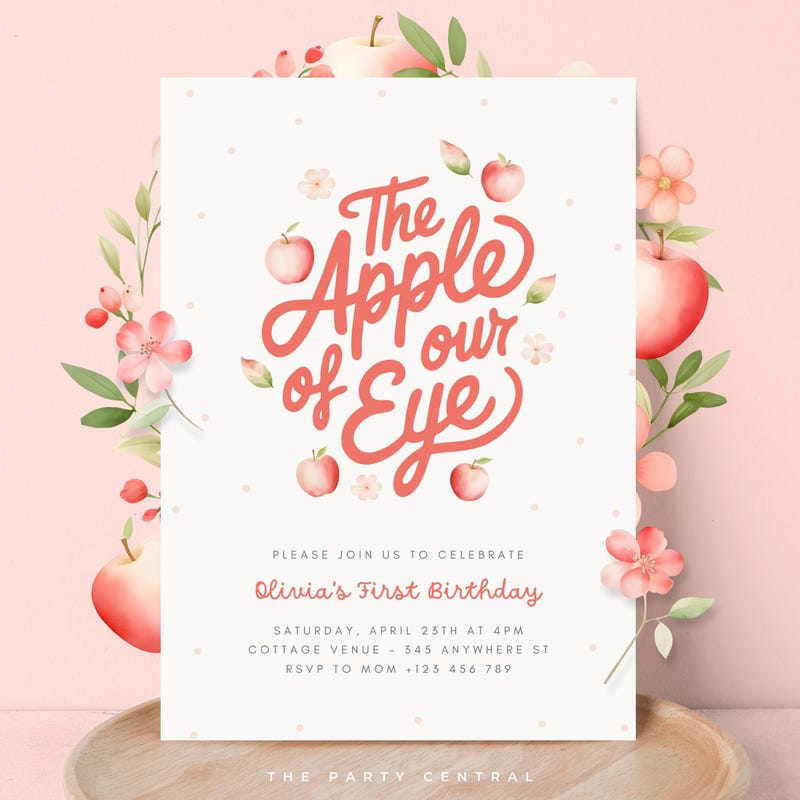 Apple First Birthday - Etsy