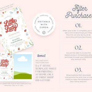 EDITABLE Ladybug Birthday Invitation, Little Lady Birthday Invite, Lady ...