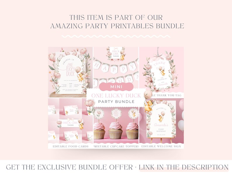 One Lucky Duck Sign, Girl First Birthday Party Decor, 2nd Birthday ...