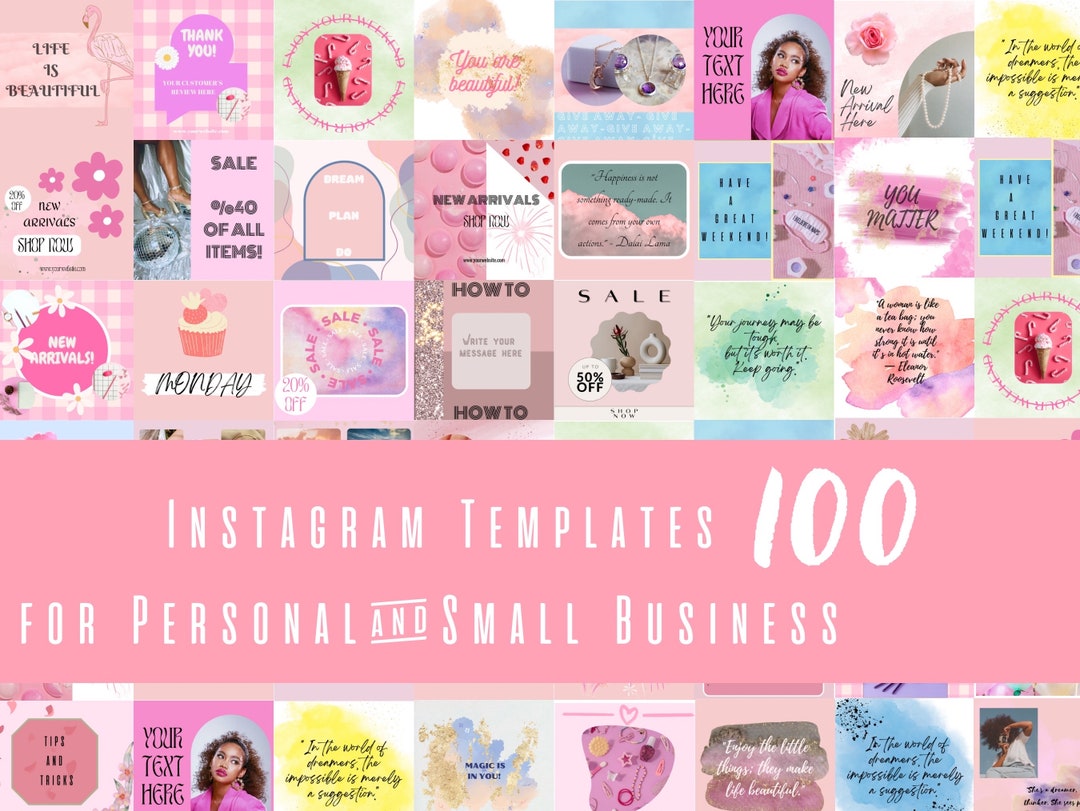 Bright Instagram Post Templates Colorful Instagram Templates Vibrant ...