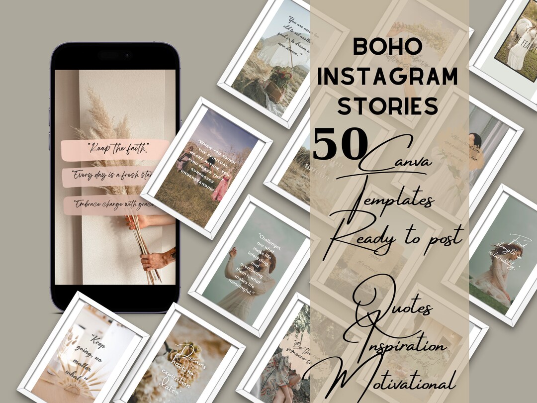 Boho Instagram Stories Inspiration Quotes Boho Templates - Etsy