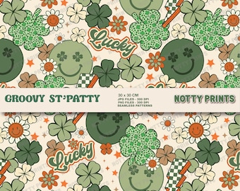 Groovy St Patrick’s Day Pattern Trendy St. Patricks Repeat Pattern ...