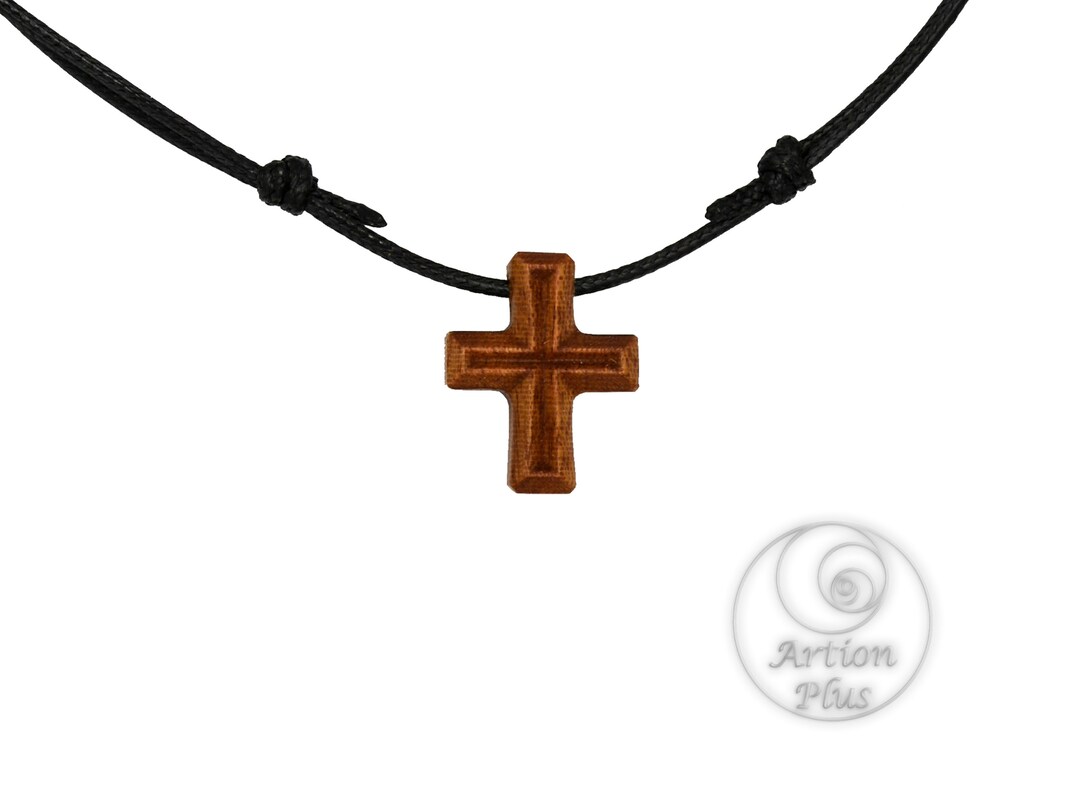 Small Wooden Cross Necklace, Religious Gift, Spiritual Gift ...