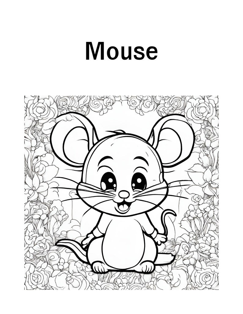Animal Coloring Page /name of Various Animals,printable Preschool ...