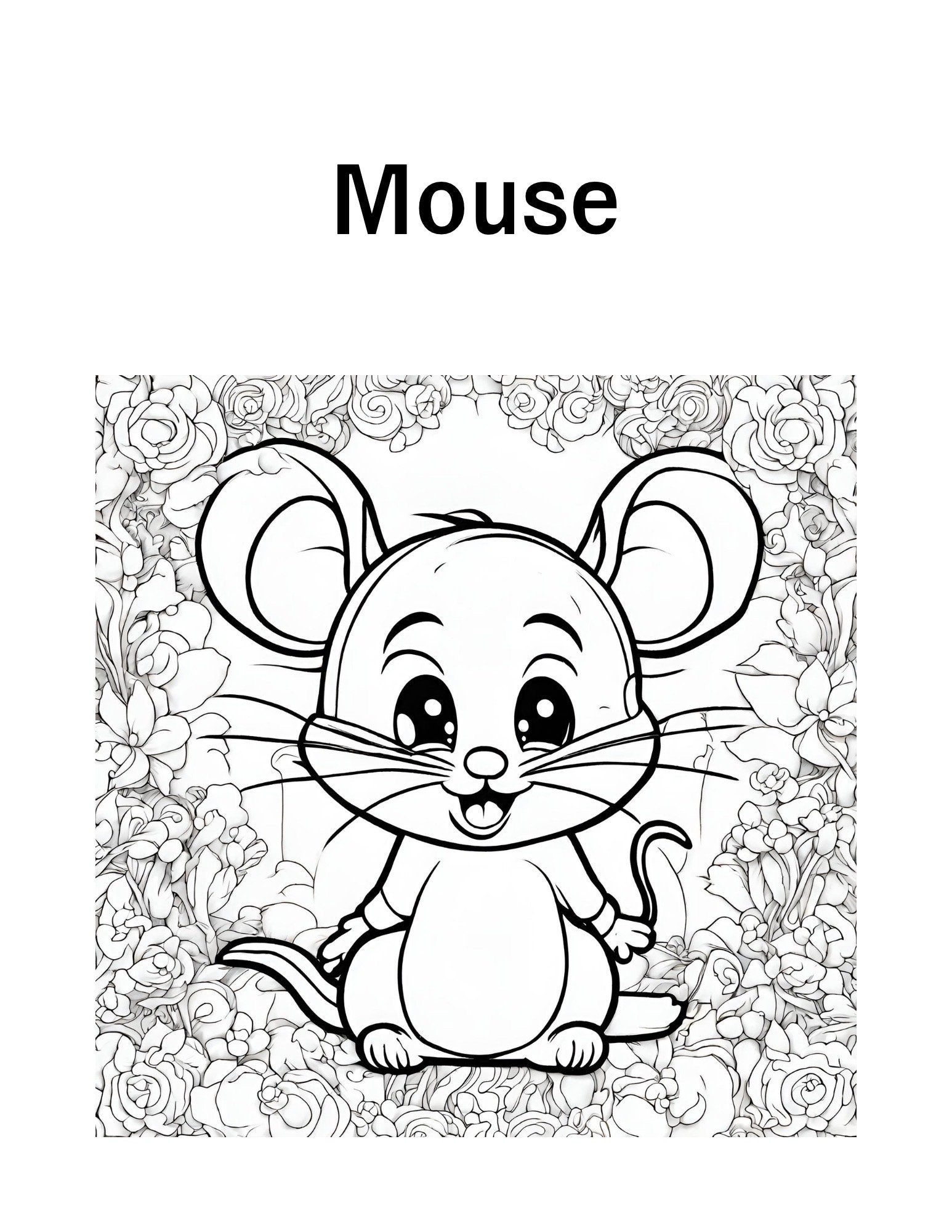 Animal Coloring Page /name of Various Animals,printable Preschool ...