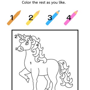 Color to Match the Numbers,printable Match Color,matching Numbers ...