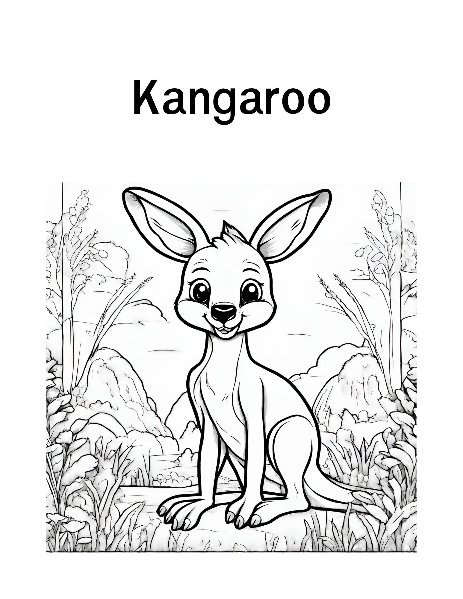 Animal Coloring Page /name of Various Animals,printable Preschool ...