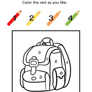 Color to Match the Numbers,printable Match Color,matching Numbers ...