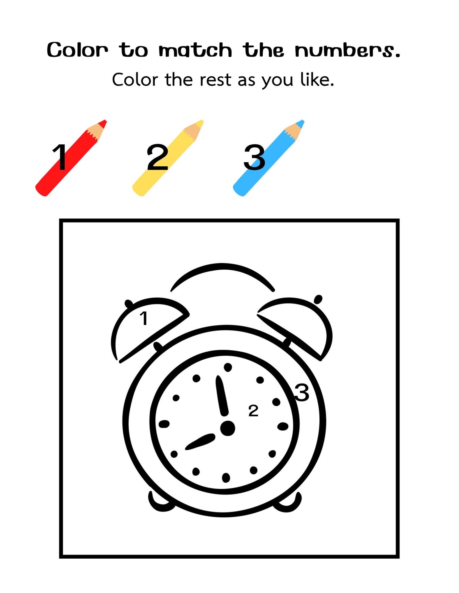 Color to Match the Numbers,printable Match Color,matching Numbers ...