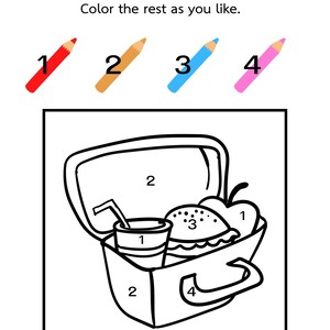 Color to Match the Numbers,printable Match Color,matching Numbers ...