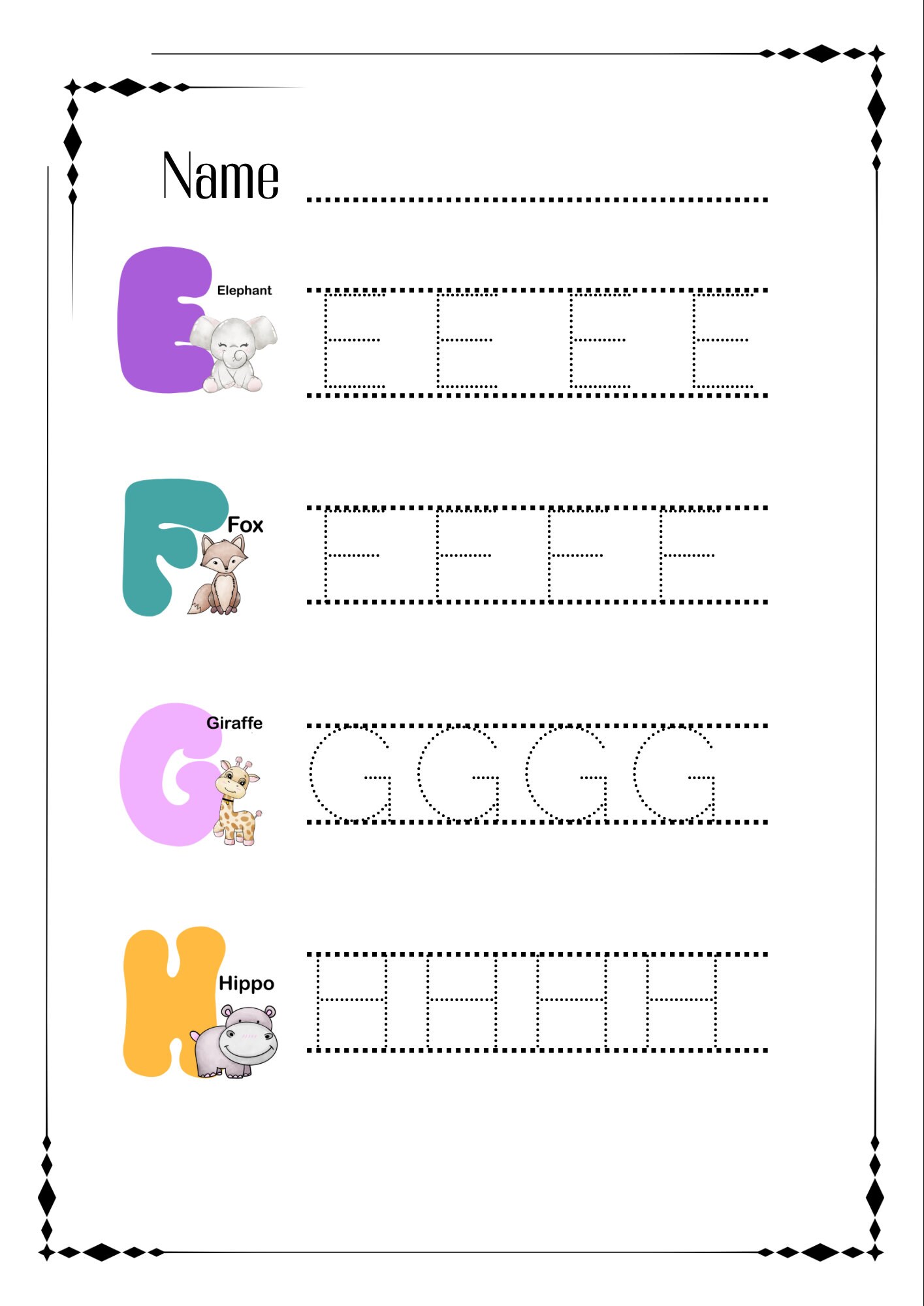 Writing Practice Alphabet,printable Preschool Activities, Worksheet ...