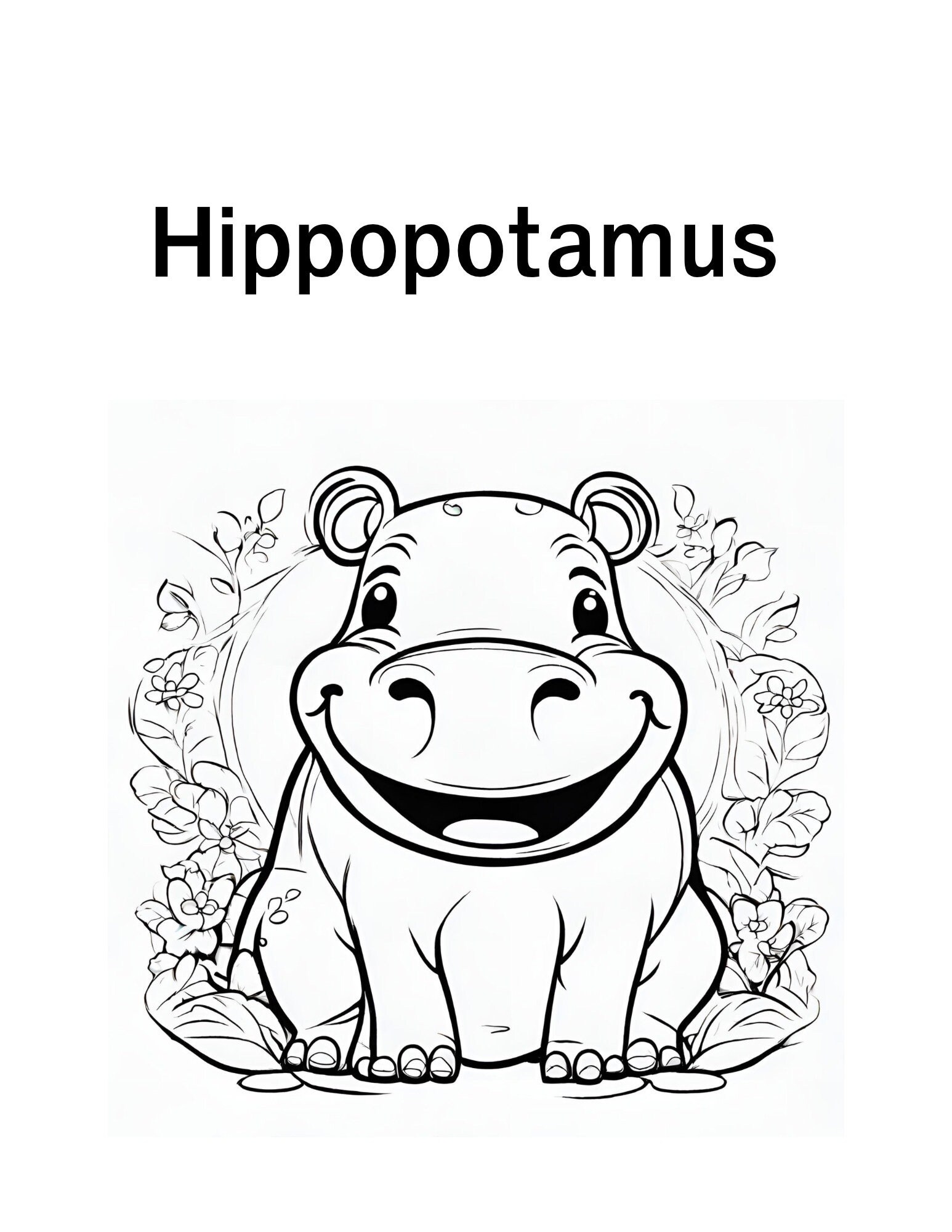 Animal Coloring Page /name of Various Animals,printable Preschool ...