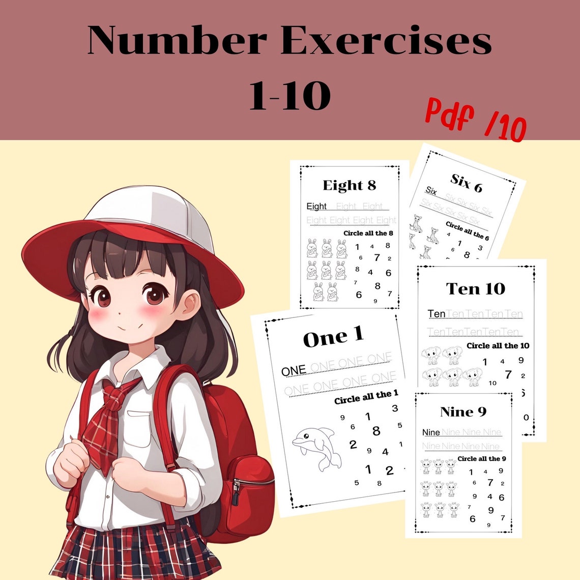 Number Exercises1-10,worksheets,printable Preschool Activities ...