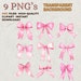 Pastel Pink Silk Bow Clipart Png,coquette Girly Ribbon Bows, Cute ...