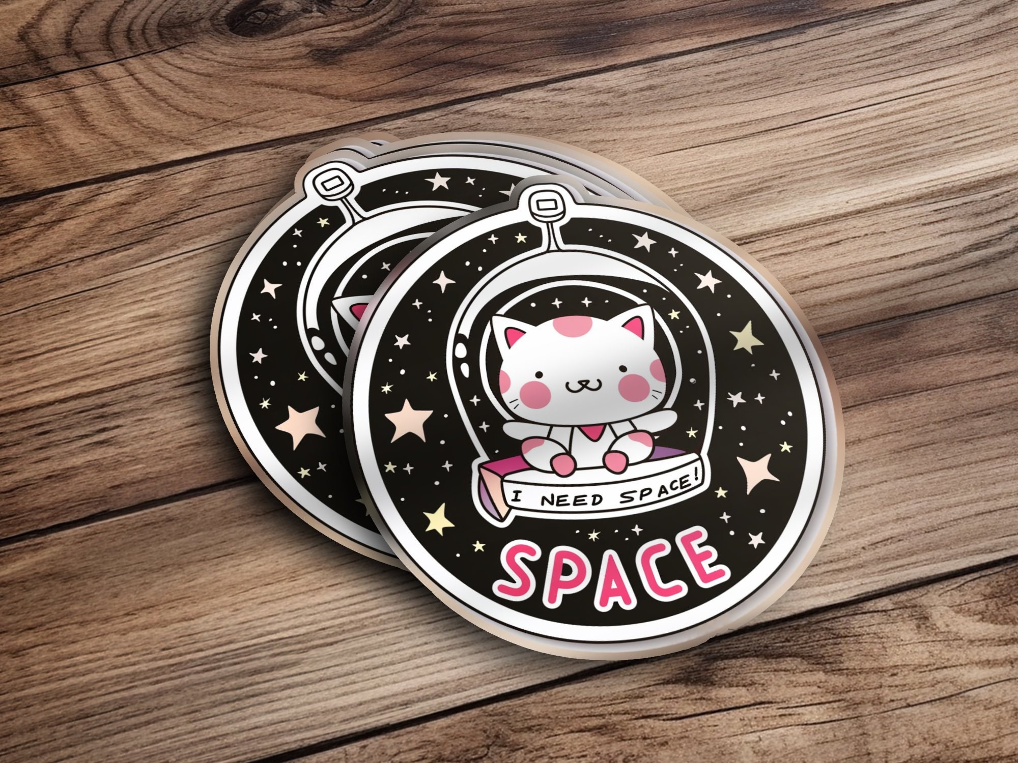 Cute Space Cat Png Download File Cute Space Cat Digital Artwork Pink Kitten In Astronaut
