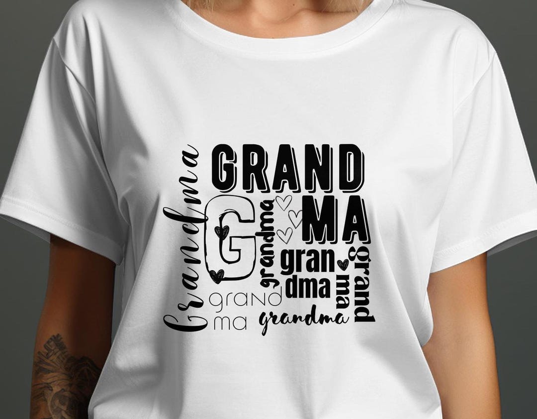 Grandma PNG Word Design, Grandma SVG, Grandma Sublimation Design ...