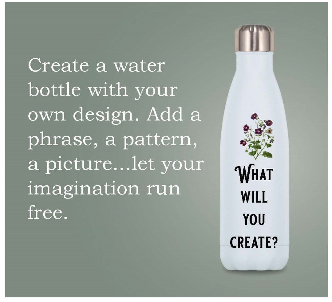 Custom Design Water Bottle - Etsy