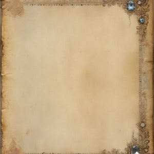 Weathered Jeweled Parchment Journal Pages Set of 200. - Etsy