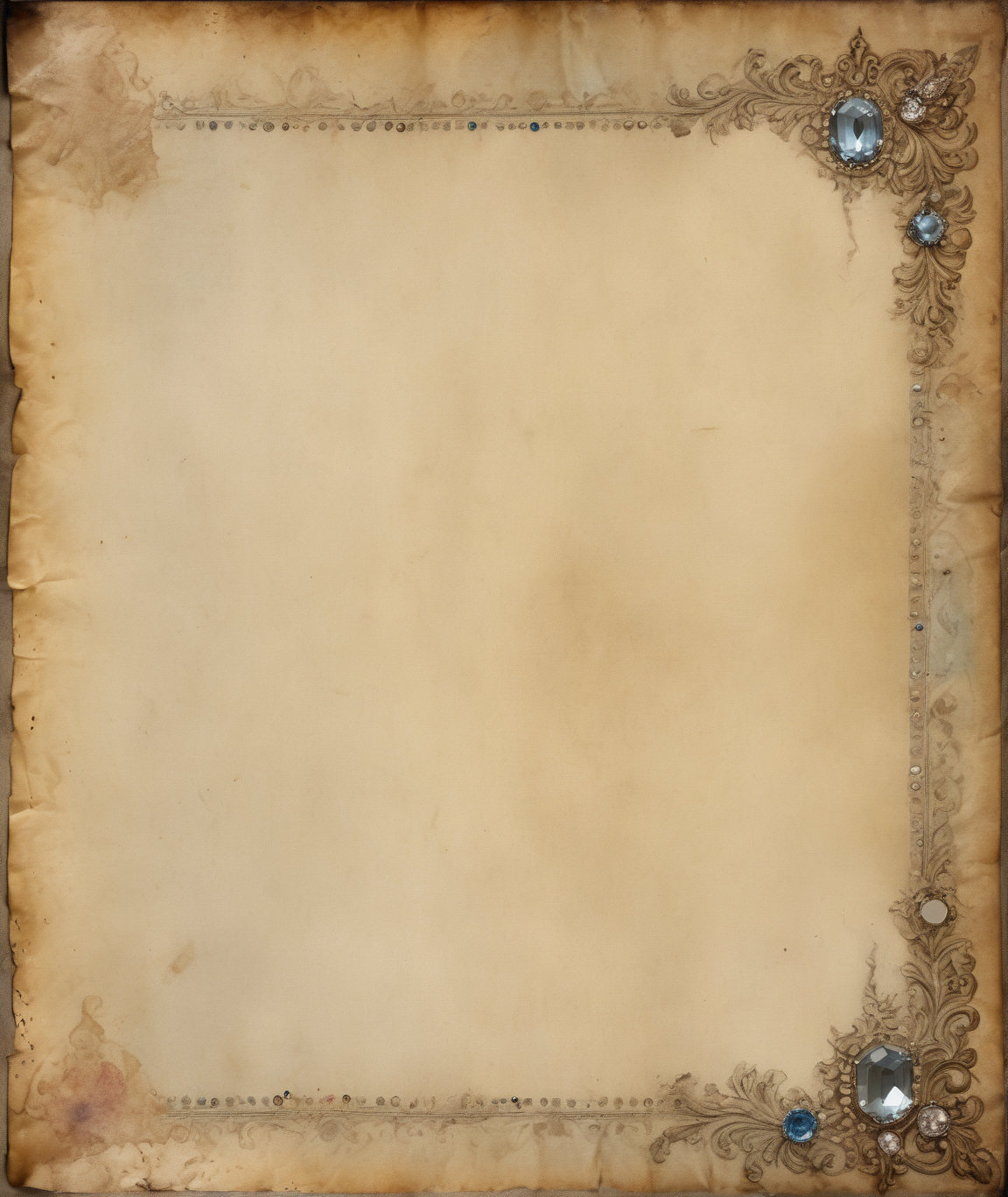 Weathered Jeweled Parchment Journal Pages Set of 200. - Etsy