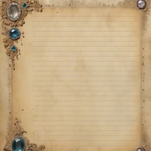 Weathered Jeweled Parchment Journal Pages Set of 200. - Etsy