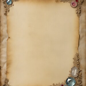 Weathered Jeweled Parchment Journal Pages Set of 200. - Etsy