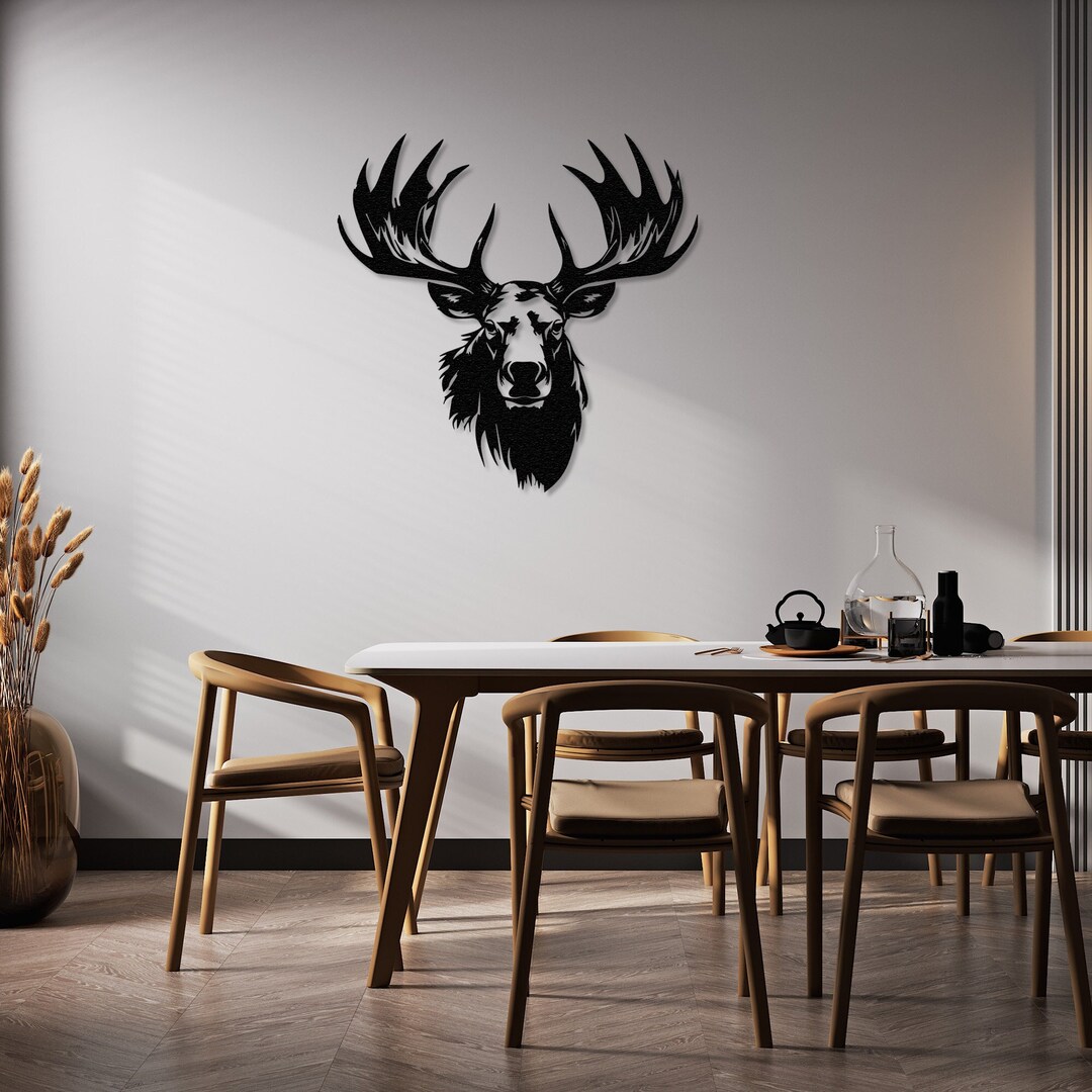 Moose Metal Wall Decor, Moose Art, Elk Decor, Deer Art, Wildlife Lover ...