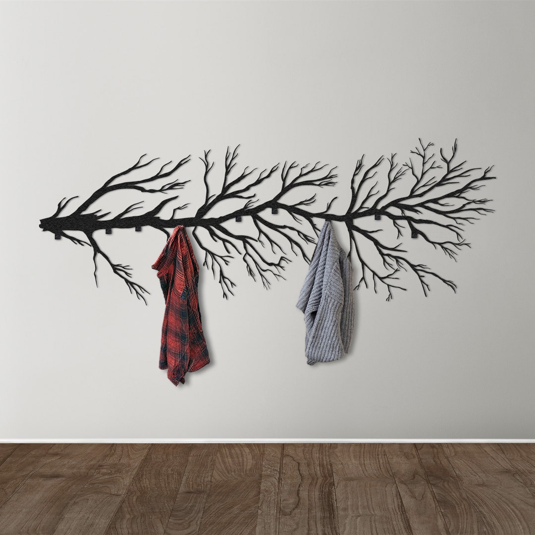 106 Extra Large Tree Branch Coat Rack Wall Mounted, Unique Modern ...