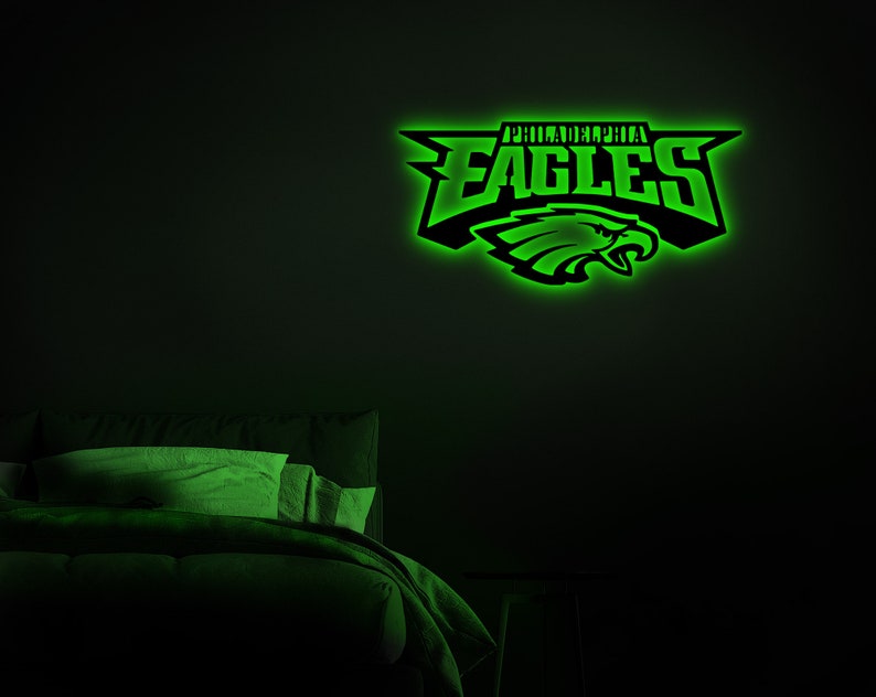 Philadelphia Eagles Led Metal Wall Decor Basketball Wall Art - Etsy