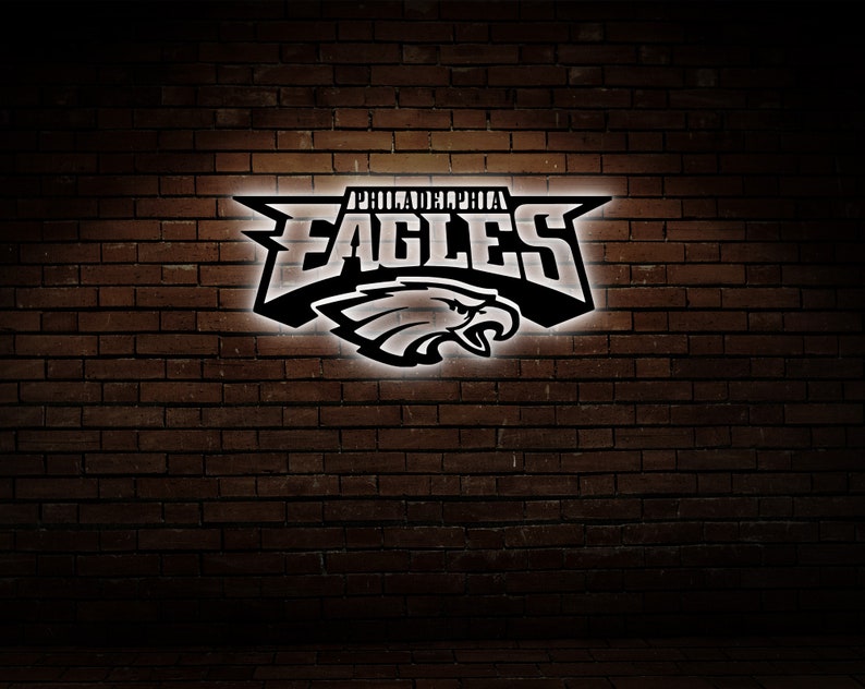 Philadelphia Eagles Led Metal Wall Decor Basketball Wall Art - Etsy