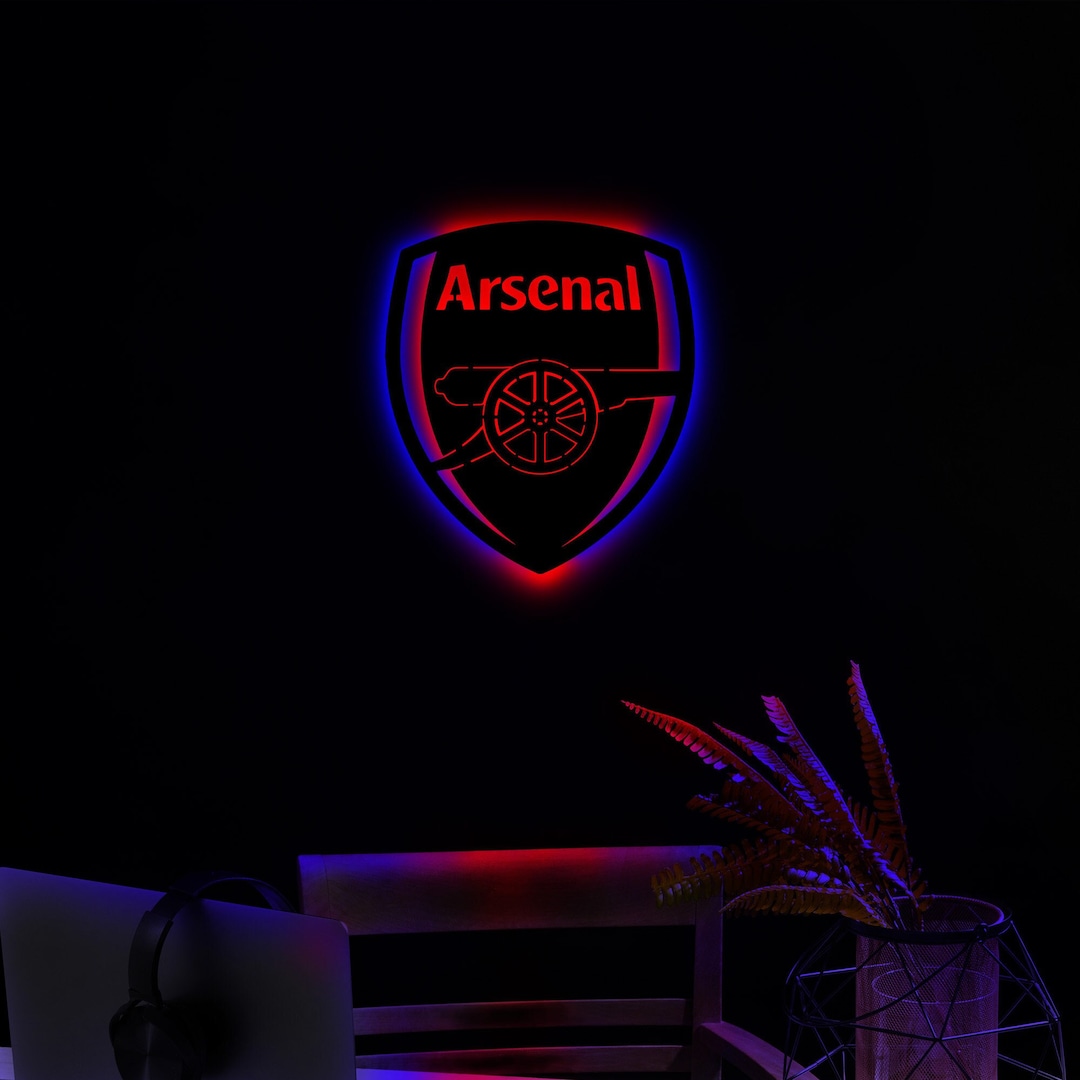 Arsenal Metal Led Sign Wall Decor, Led Light, Man Cave Decor, Gift for ...