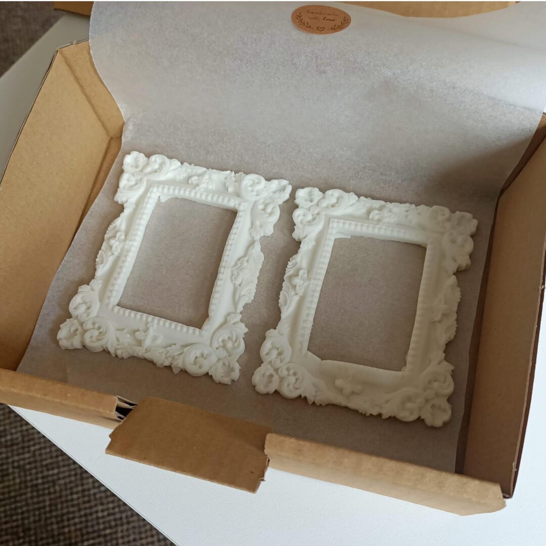 Edible Picture Frame Cake Toppers Photo Frames for Wedding, Anniversary ...