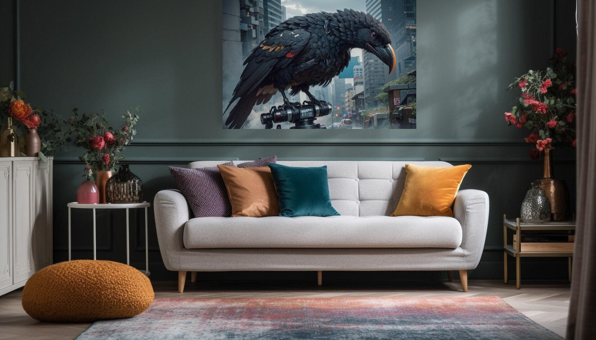 Cyborg Crow AI Art AI Generated Art Digital Art Digital Art Download ...