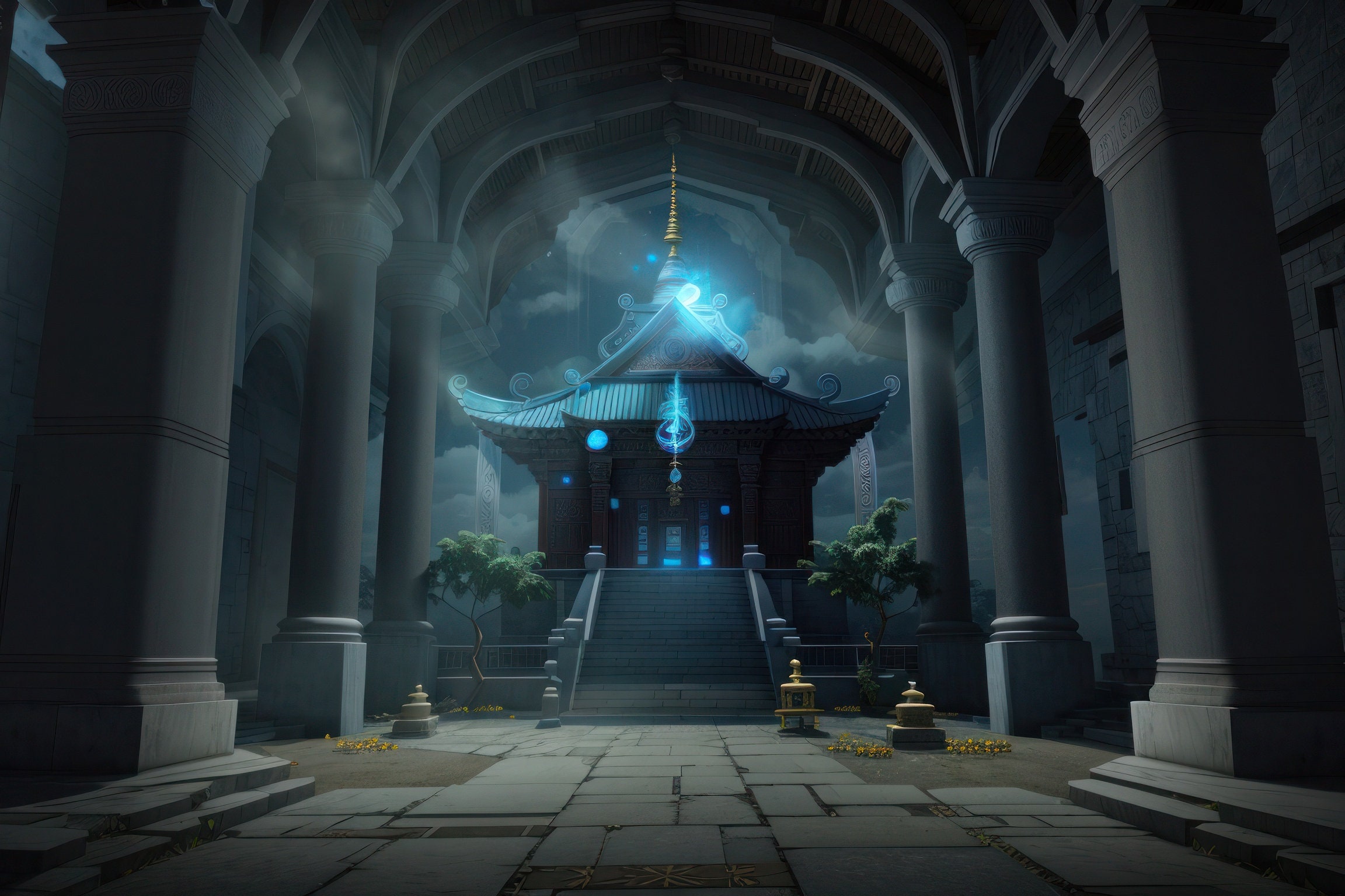 Magical Temple , AI Art, AI Generated Art, Digital Art, Digital Art ...