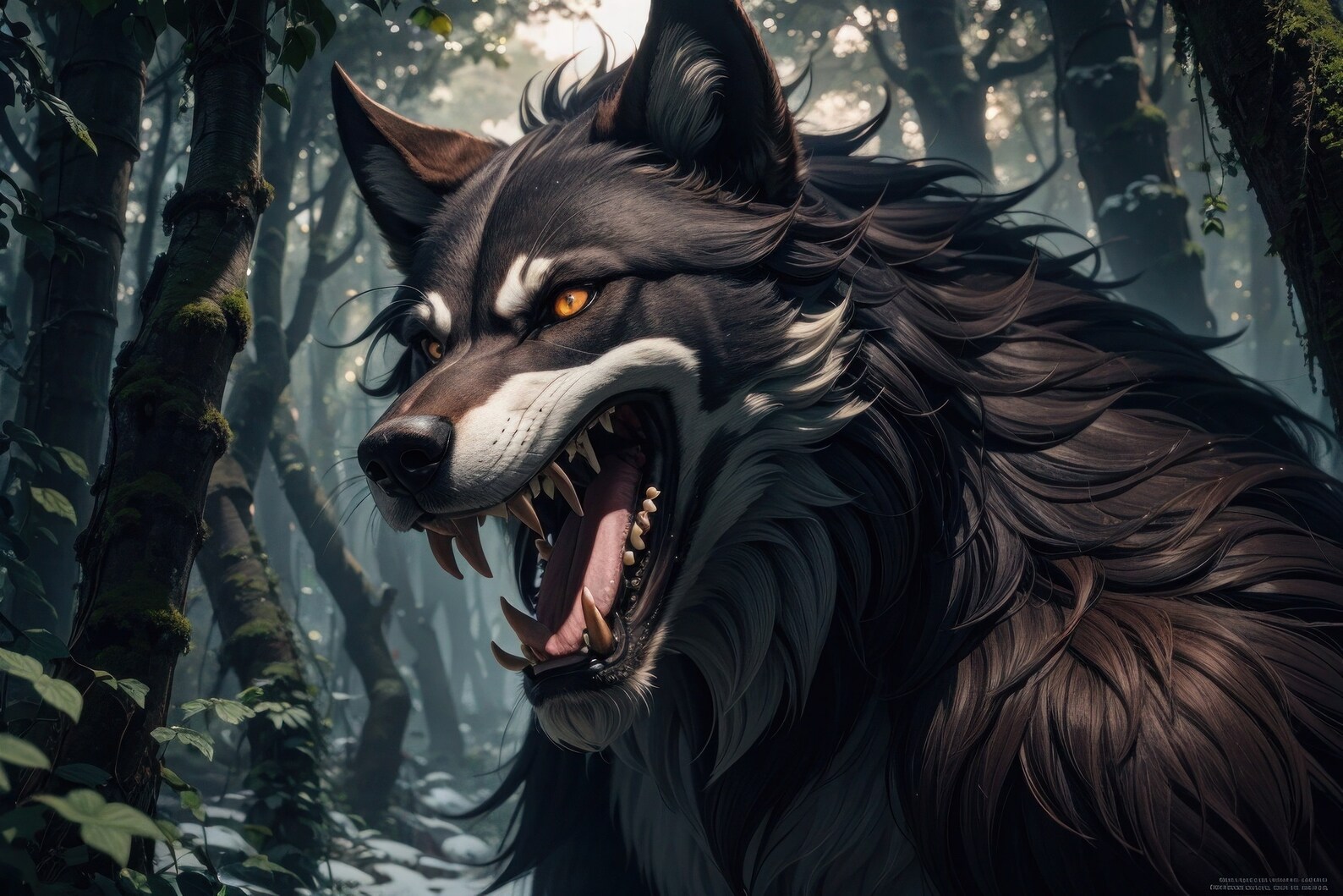 Werewolf AI Art AI Generated Art Digital Art Digital Art Download ...
