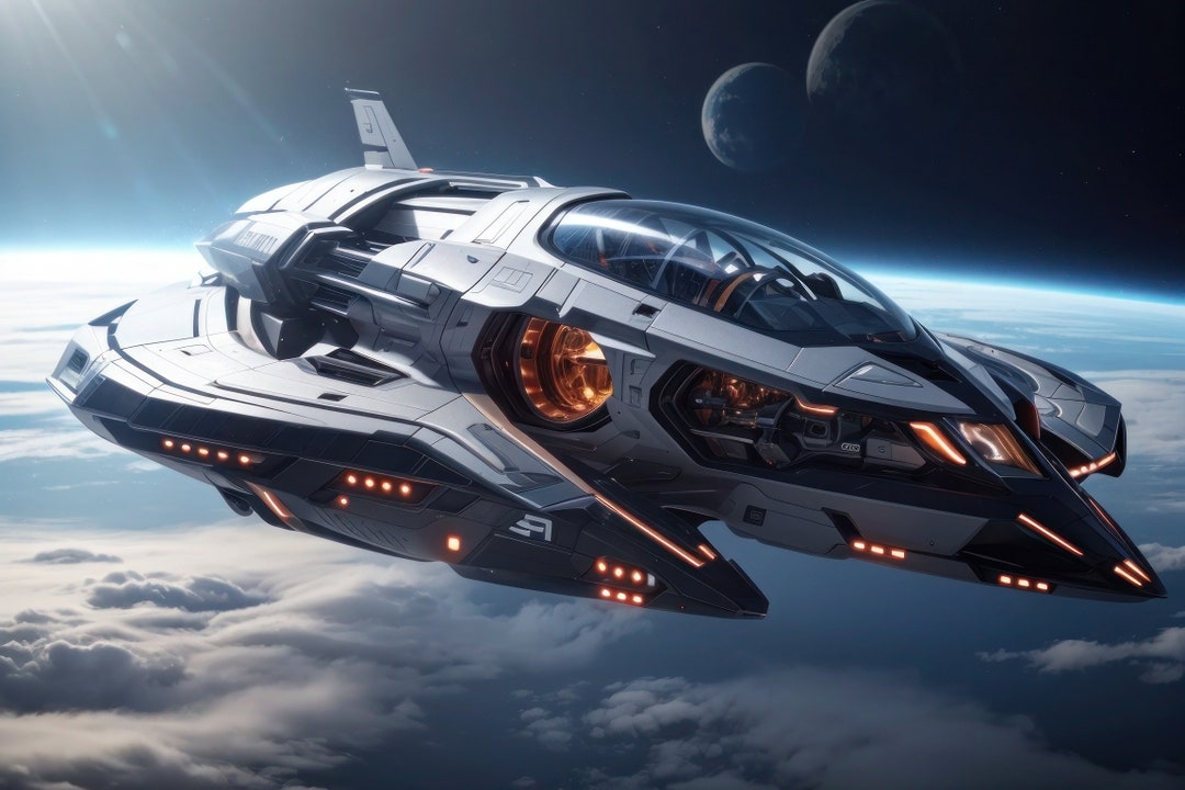 Spaceship AI Art AI Generated Art Digital Art Digital Art Download ...