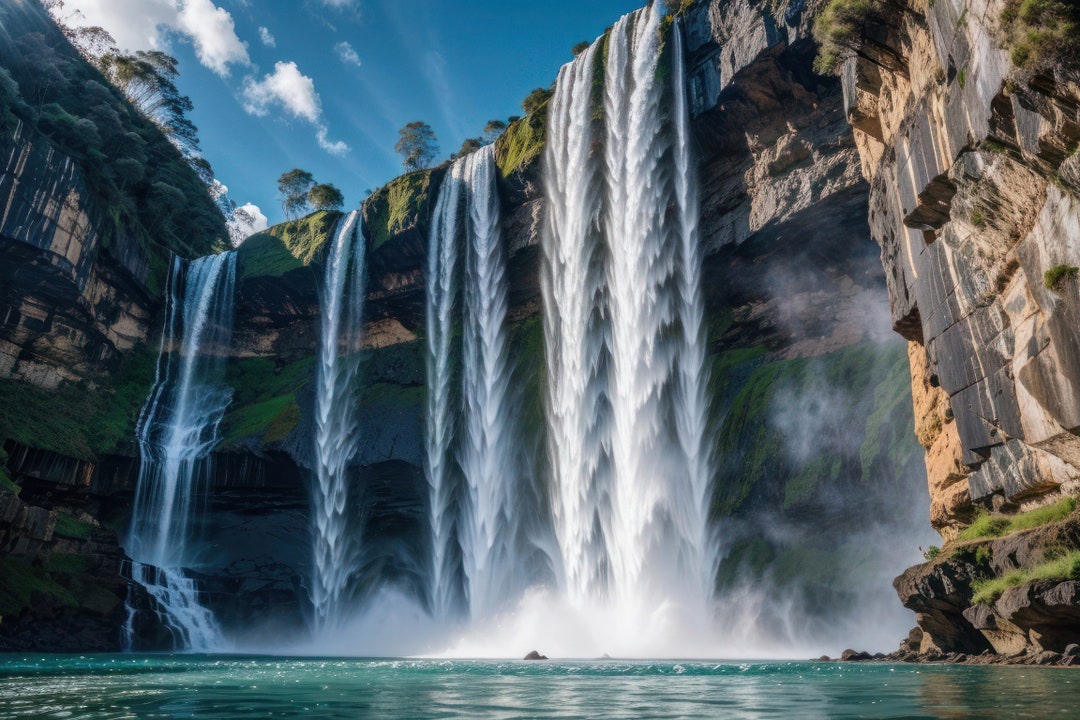 Waterfall AI Art AI Generated Art Digital Art Digital Art Download ...