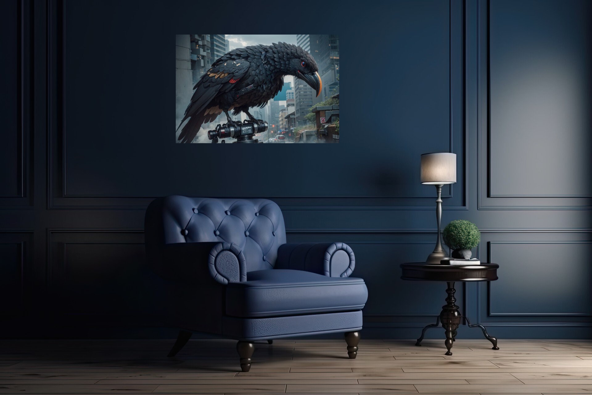 Cyborg Crow AI Art AI Generated Art Digital Art Digital Art Download ...