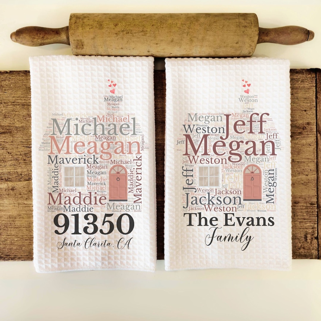 Personalized Kitchen Towels for Kitchen Decor Custom Gift for Mom Gift ...