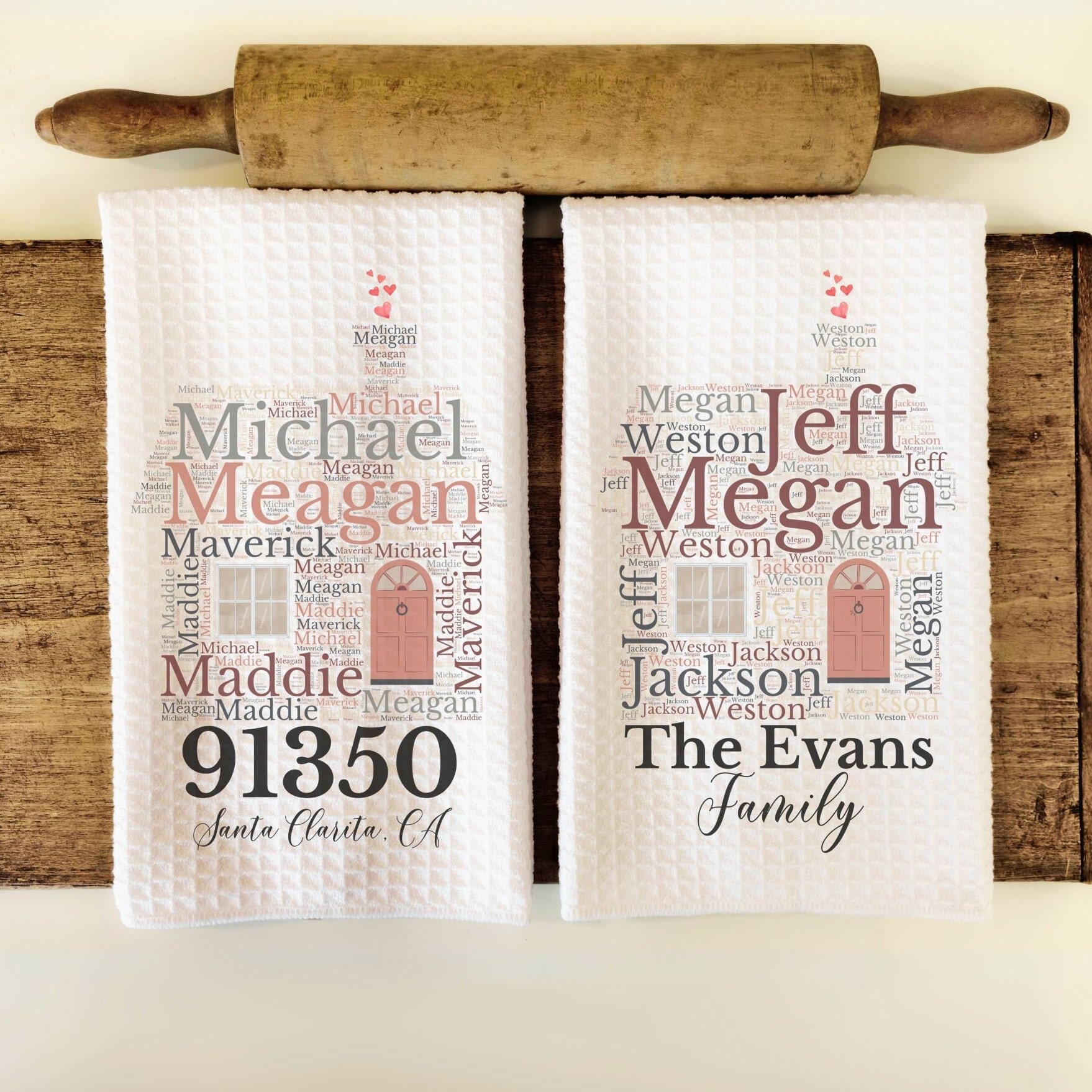 Personalized Kitchen Towels for Kitchen Decor Custom Gift for Mom Gift ...