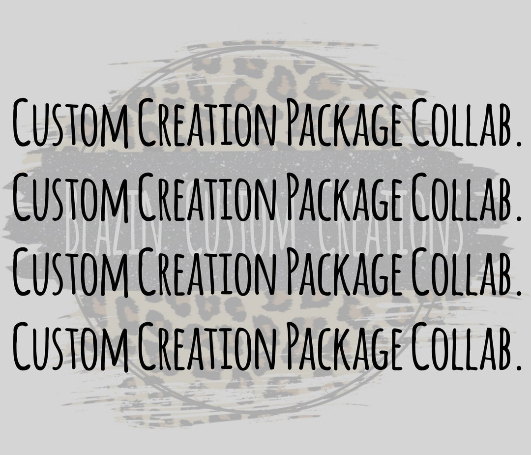 Custom Creation Package Collab. - Etsy