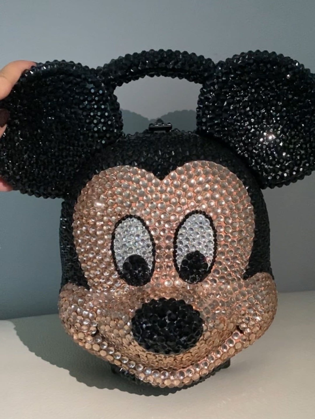 Lunch Box, Disney, Mickey Mouse, Homemade, Rhinestones. - Etsy