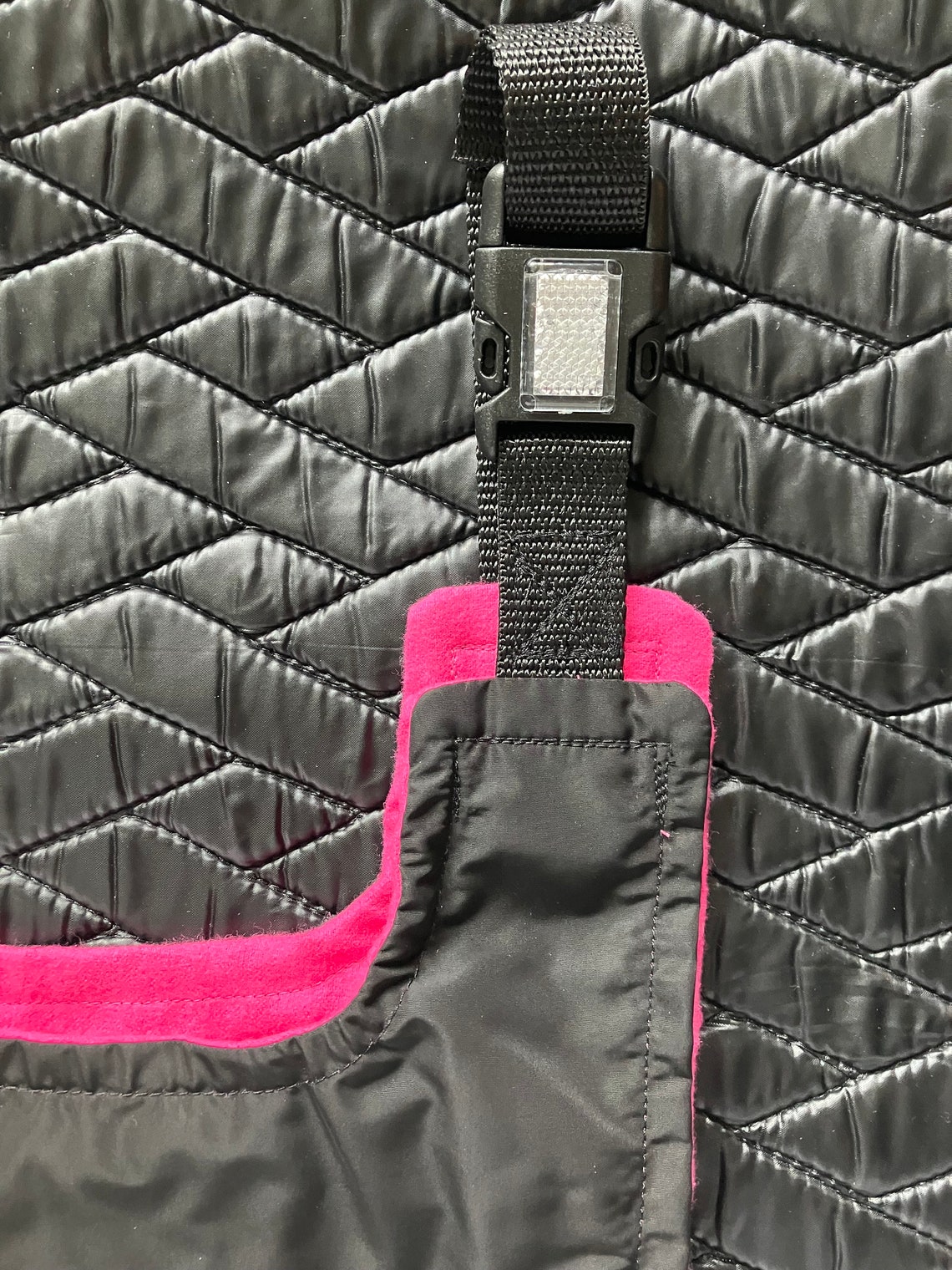 I LOVE SNOOTS, Hound Winter Coat in Black Geometric Quilted Coating ...