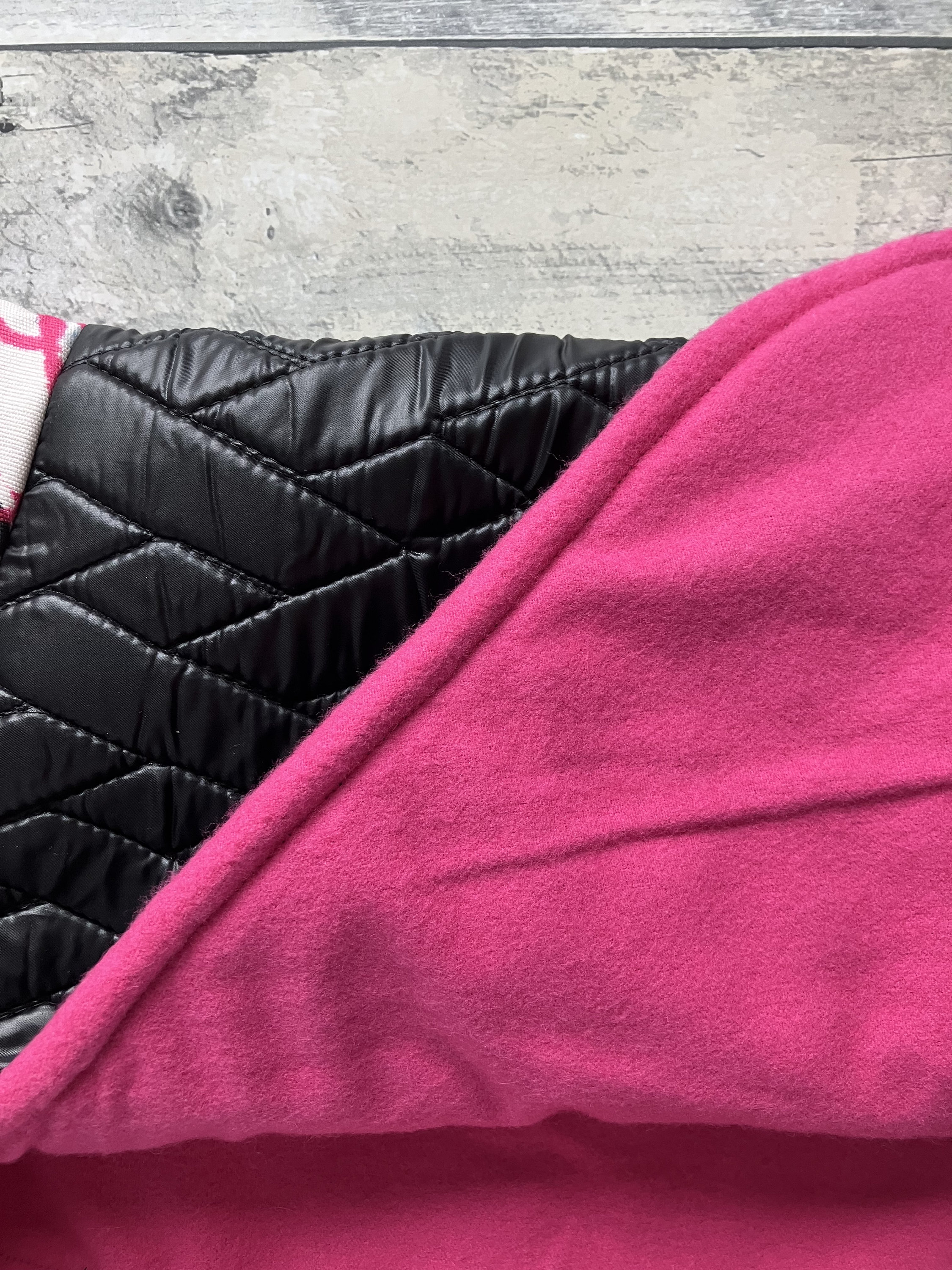 I LOVE SNOOTS, Hound Winter Coat in Black Geometric Quilted Coating ...